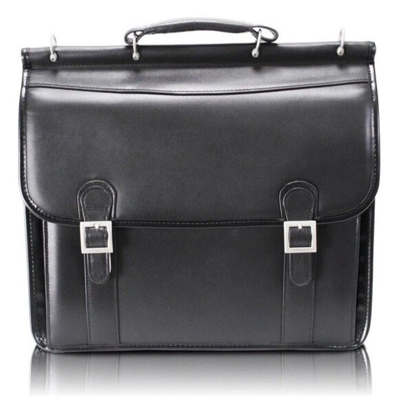 Mcklein | Bags | Mcklein 5 Halsted Leather Double Compartment Laptop ...